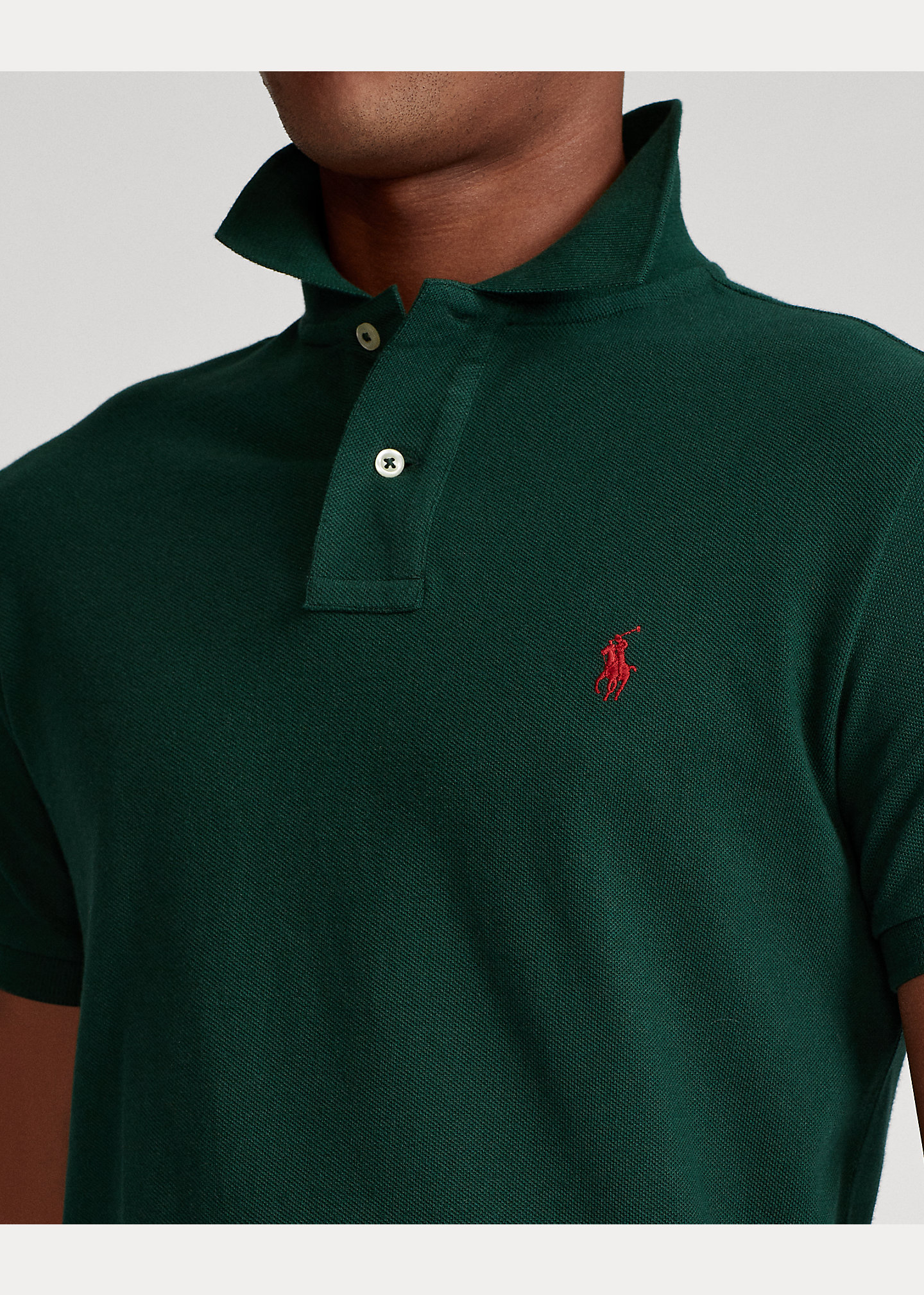 Custom Slim Fit Mesh Polo - 710782592015 | Polo Ralph Lauren ...