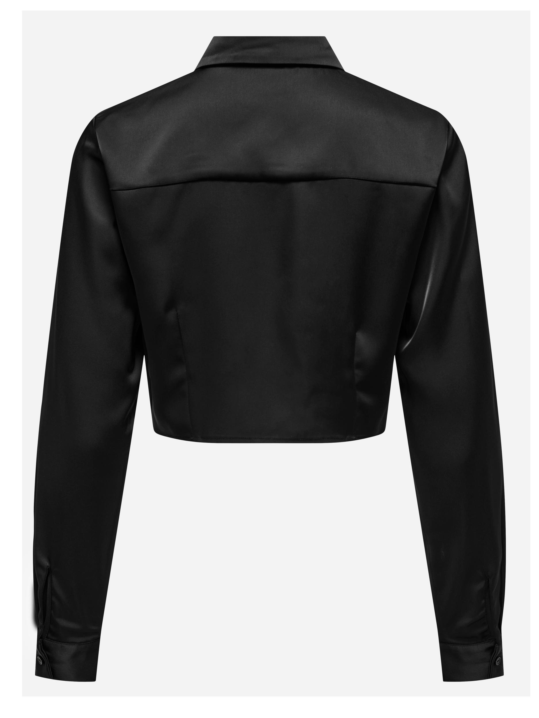 ONLPILAR LS CROPPED SATIN SHIRT WVN - 15303373 | ONLY | gustostore.gr