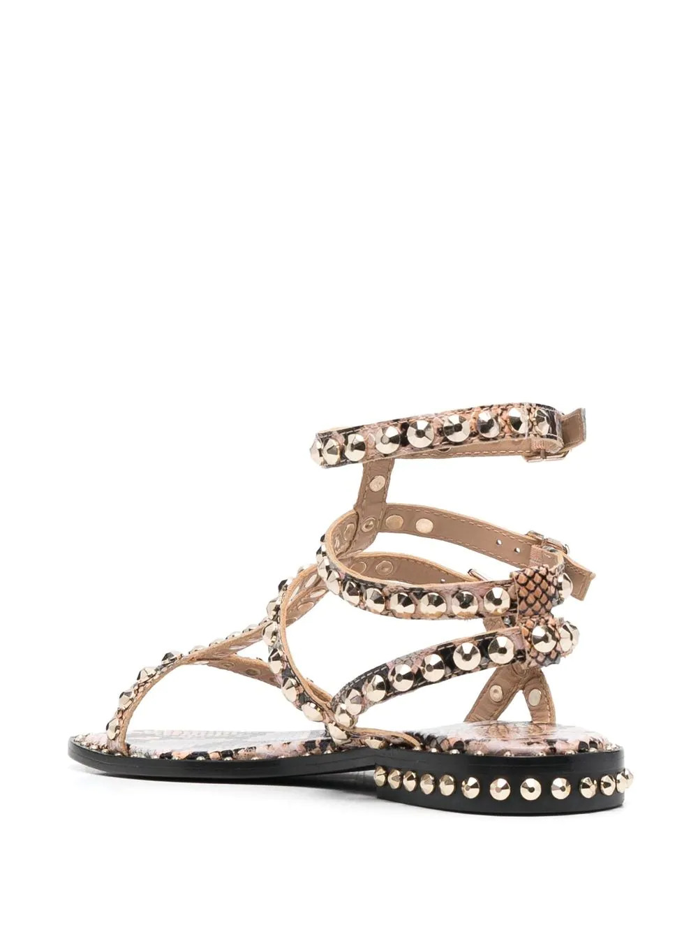 Play Studded Python-Print Leather Sandals - SS23M130342011 | Ash ...