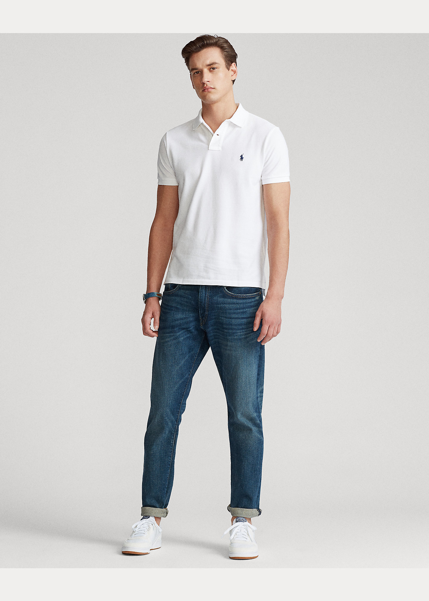 Custom Slim Fit Mesh Polo-710666998002 | Polo Ralph Lauren | gustostore.gr